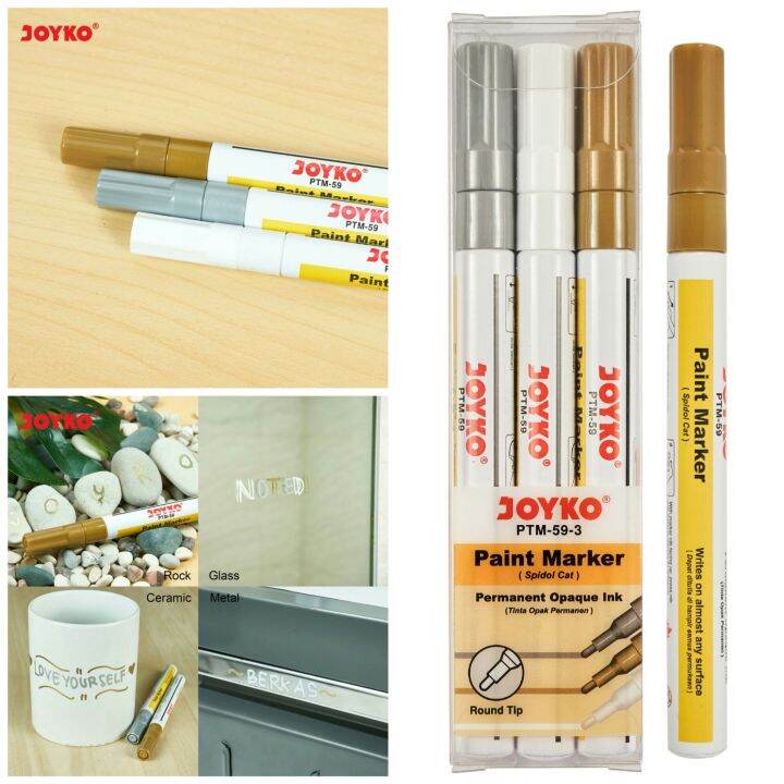 Spidol Gold Spidol Silver Spidol Permanent Joyko spidol paint marker ...