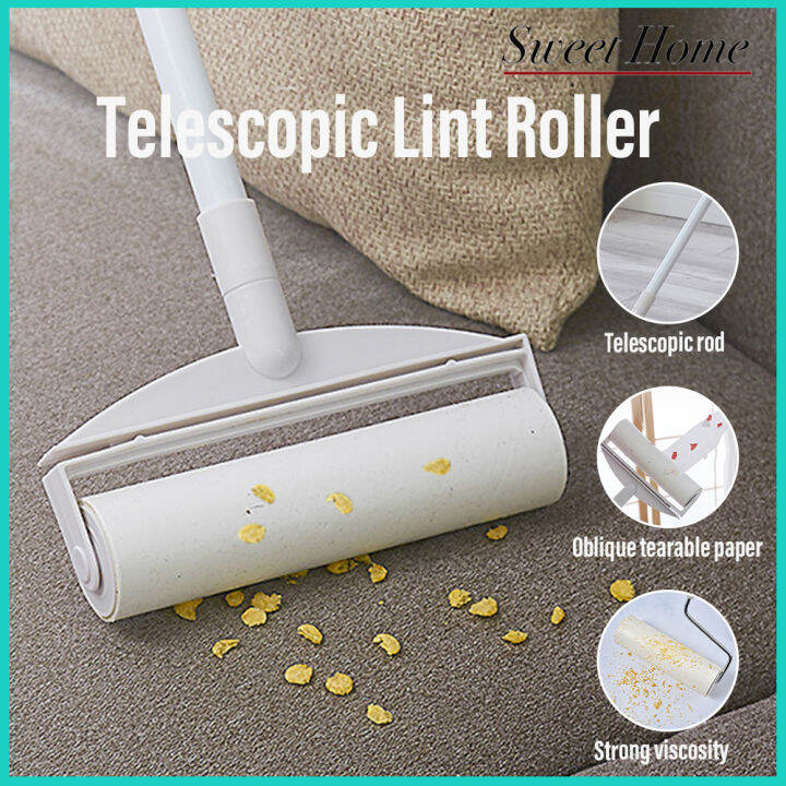 High-end Telescopic Lint Roller Extendable Rod Sticky Mops Dust Pet Fur ...