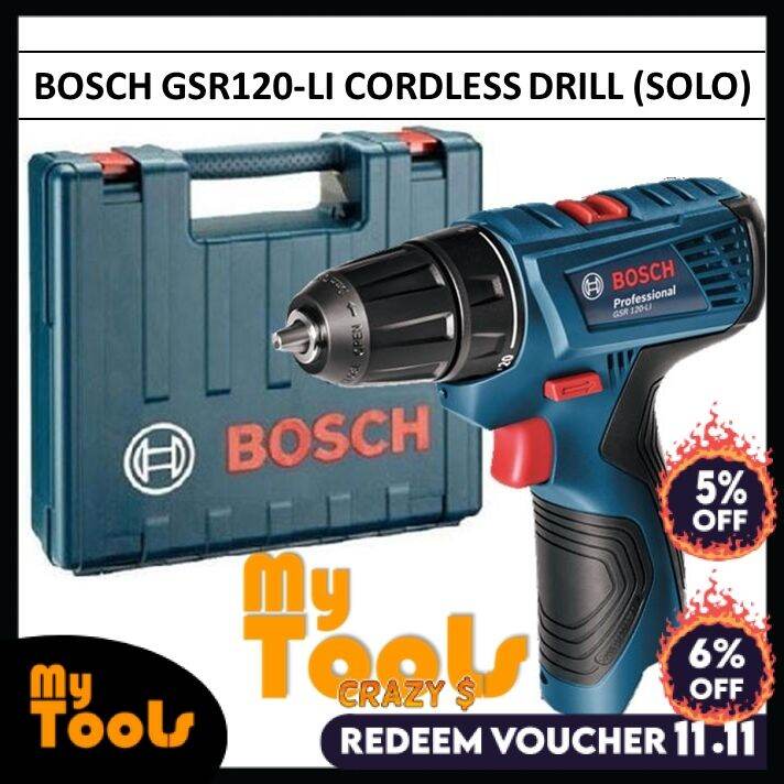 Bosch GSR120-LI 12V Cordless Driver Drill (SOLO) | Lazada