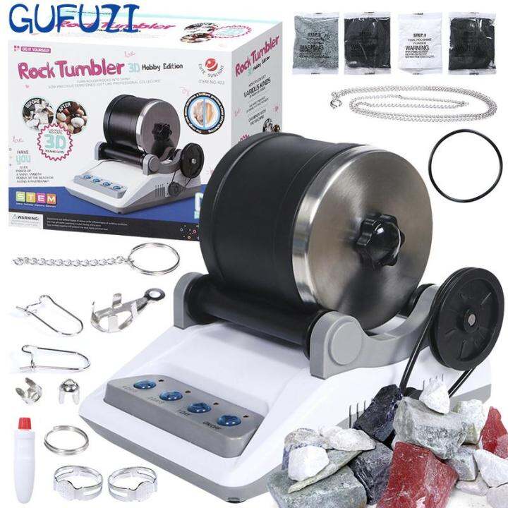 Rock Tumbler Kit Leak-Proof Rock Polisher Rock Polishing Machine Turns ...