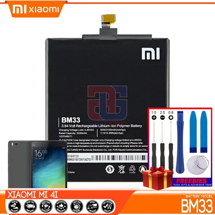 Xiaomi Mi 4i Battery Original Quality and Capacity Model BM33. Fit for ...
