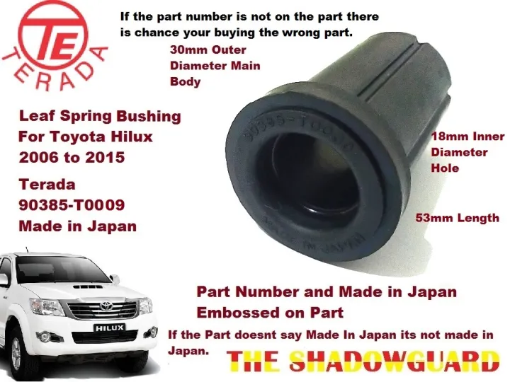 Leaf Spring Bushing Shackle 90385-T0009 For Toyota HILUX VIGO 2006 TO ...