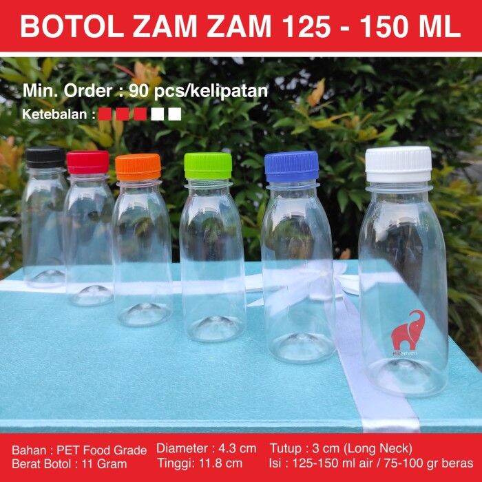 Botol Plastik Zam Zam 125 ml - Botol Pudot 125 ml - Botol Jelly LN PET ...