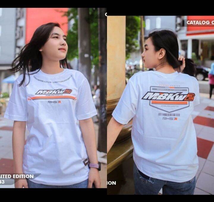 RST-T-SHIRT BAJU KAOS PRIA RACING TULISAN MELENGKUNG TERBARU / KAOS ROADRACE TEAM MBKW2 / KAOS ...