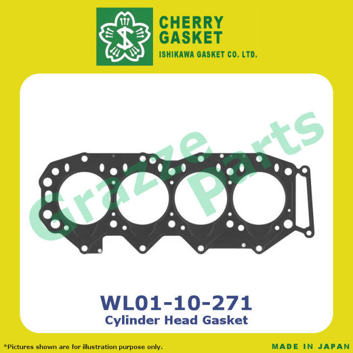 Cherry 100% Made In Japan Cylinder Head Gasket WL01-10-271 Mazda B2500 ...