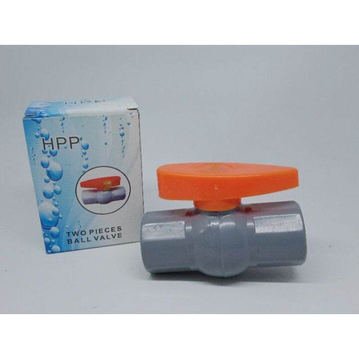 Ball Valve 1/2 Inch HPP - Stop Kran PVC - Ball Valve PVC Abu Abu | Lazada Indonesia