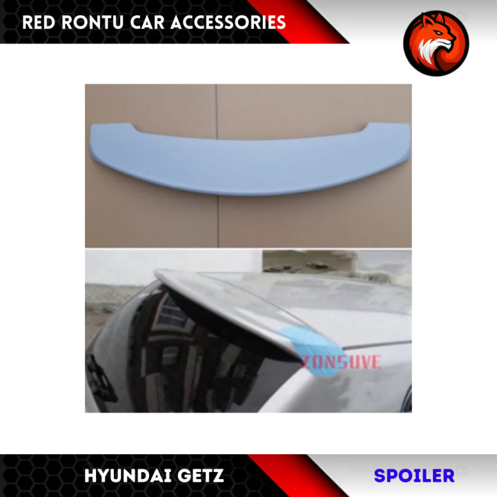 2006-2011 Hyundai Getz Spoiler (Roof Wing) - Body Kit (Matt Black ...