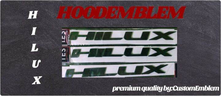 TOYOTA HILUX HOOD EMBLEM / BLACK COLOR | Lazada PH