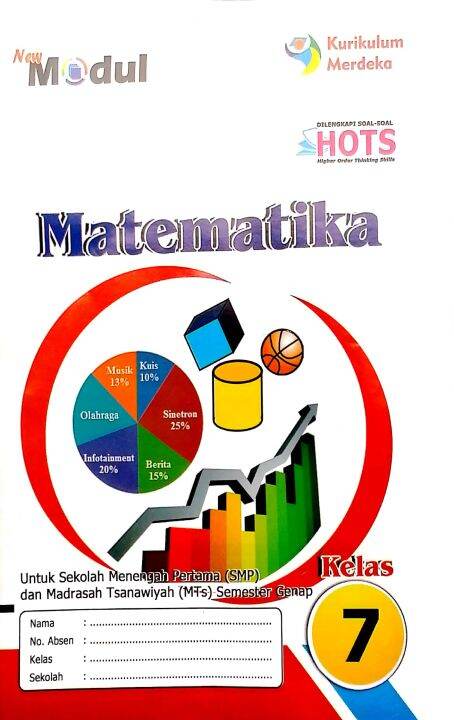 Buku LKS MTK Matematika kelas VII 7 Jenjang SMP/MTS Semester Genap Kurmer kurikulum Merdeka ...