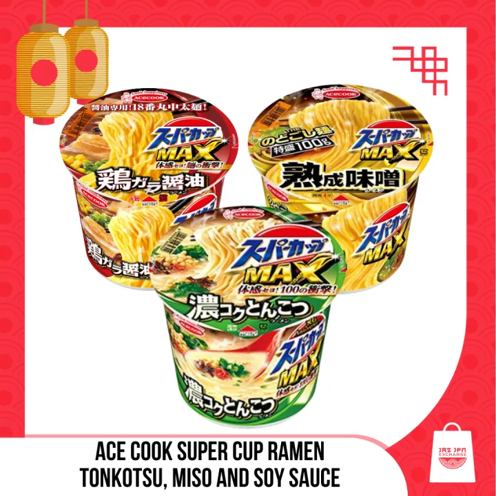 Ace Cook Super Cup Ramen: Tonkotsu, Miso and Soy Sauce | Lazada PH