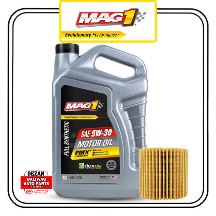 5W-30 DEXOS FULL SYNTHETIC 4 LITERS OIL CHANGE PACKAGE MAG 1 | Lazada PH