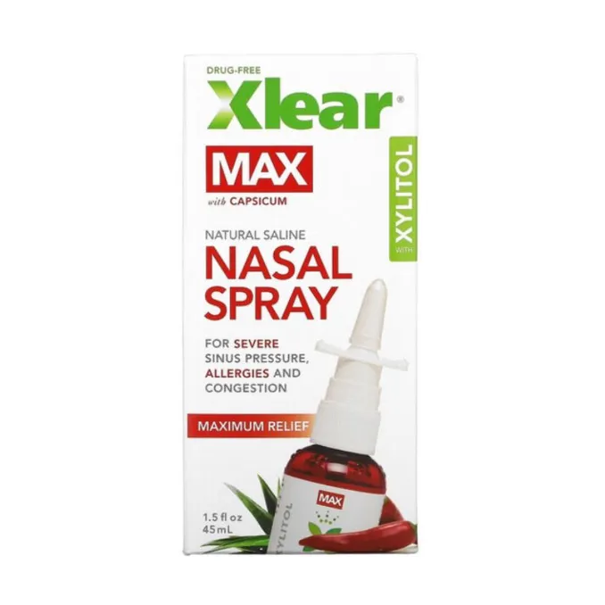 Xlear| Max, Natural Saline Nasal Spray with Xylitol, Maximum Relief, 1. ...