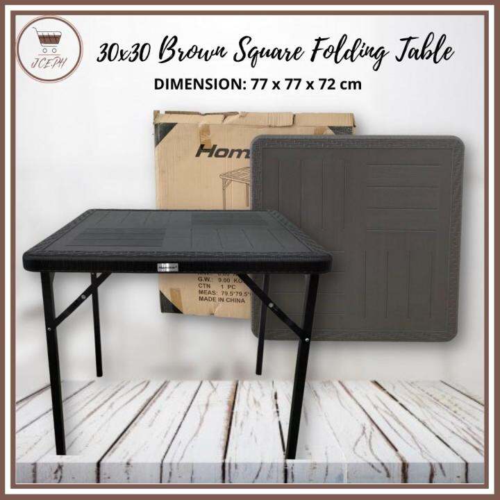 30X30 BROWN FOLDING TABLE / SQUARE FOLDING TABLE | Lazada PH