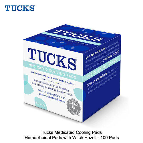 Tucks Medicated Cooling Pads – Hemorrhoidal Pads with Witch Hazel – 100 ...