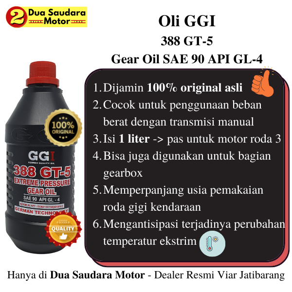 Oli Gardan GGI SAE 90 API GL 4 1 Liter | Lazada Indonesia