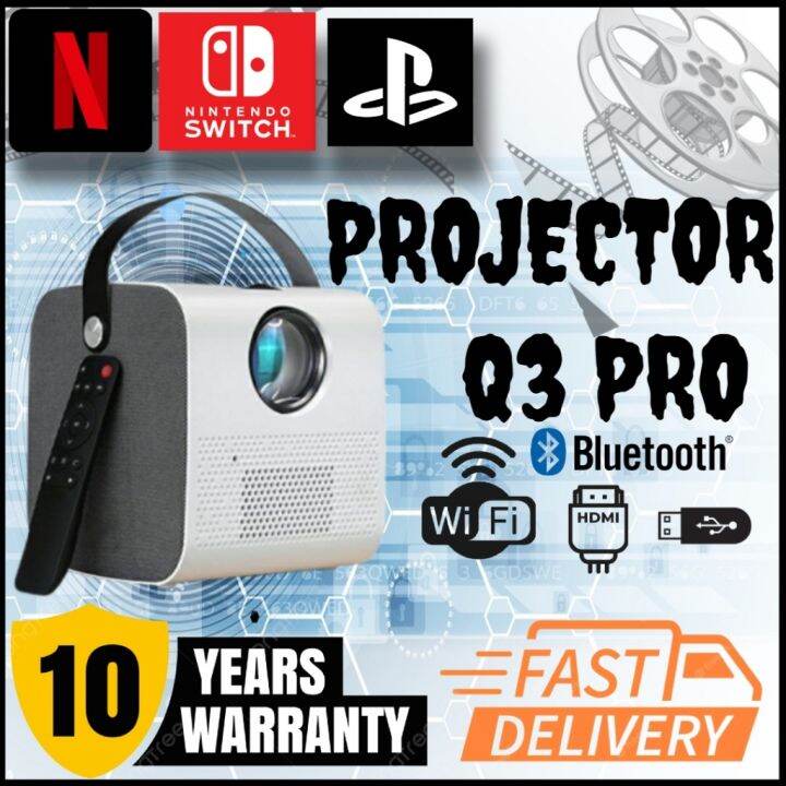 Fast shipping ♂ [2023 NEW]Q3 Pro/Y8 Projector 4K UHD Built-in OS ...