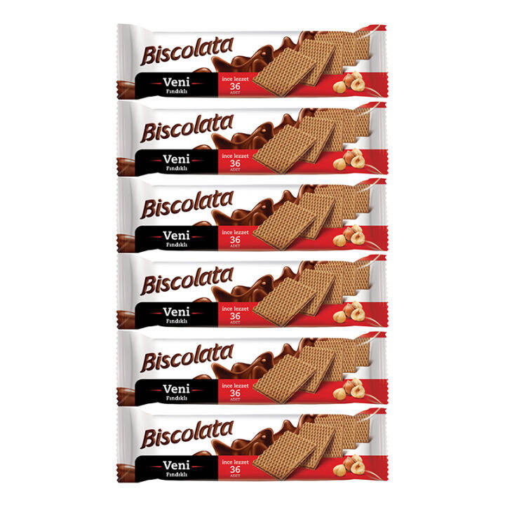 Biscolata Veni Hazelnut Wafer (110g) (Pack of 6) | Lazada