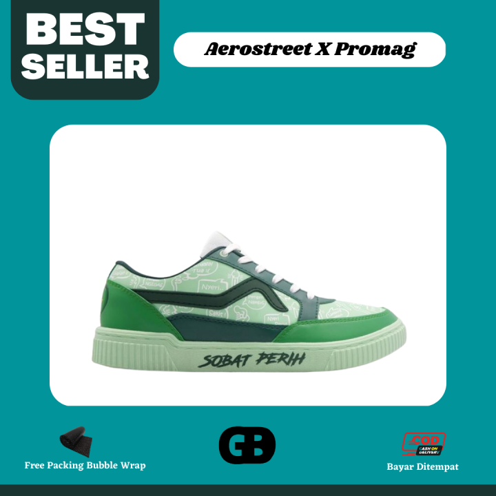 Aerostreet x Promag 37-44 Sobat Perih Mint Hijau Hijau Tua - Sepatu ...