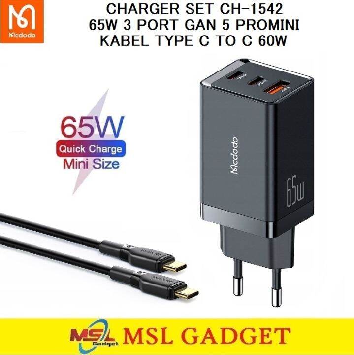 Mcdodo Charger 65W GaN 5 Pro Mini PD QC4.0 Super Fast Charging CH-154 | Lazada Indonesia