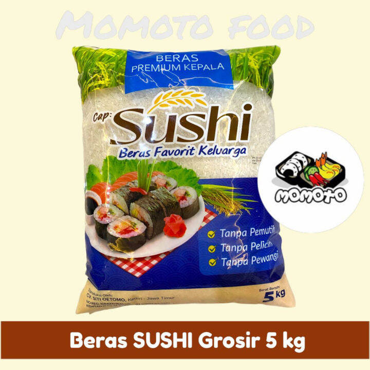 Beras cap Sushi 5 kg usaha restoran grosir Gimbap Korea Jepang | Lazada ...
