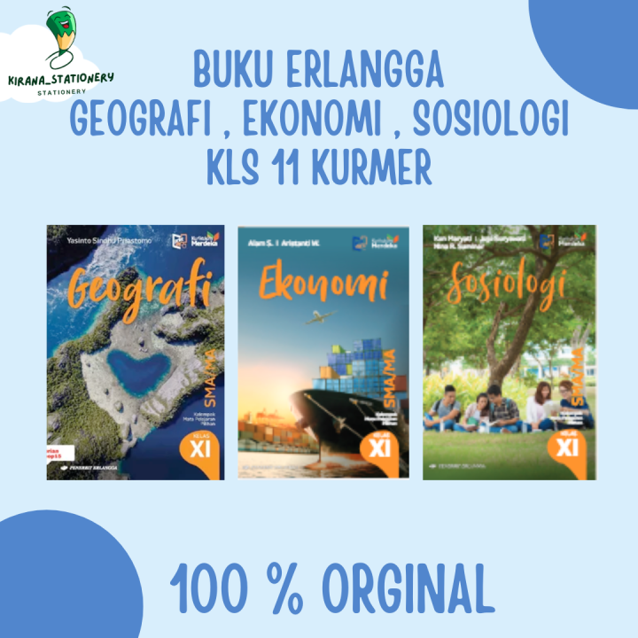 BUKU GEOGRAFI EKONOMI SOSIOLOGI SMA KELAS 11 KURIKULUM MERDEKA ERLANGGA | Lazada Indonesia