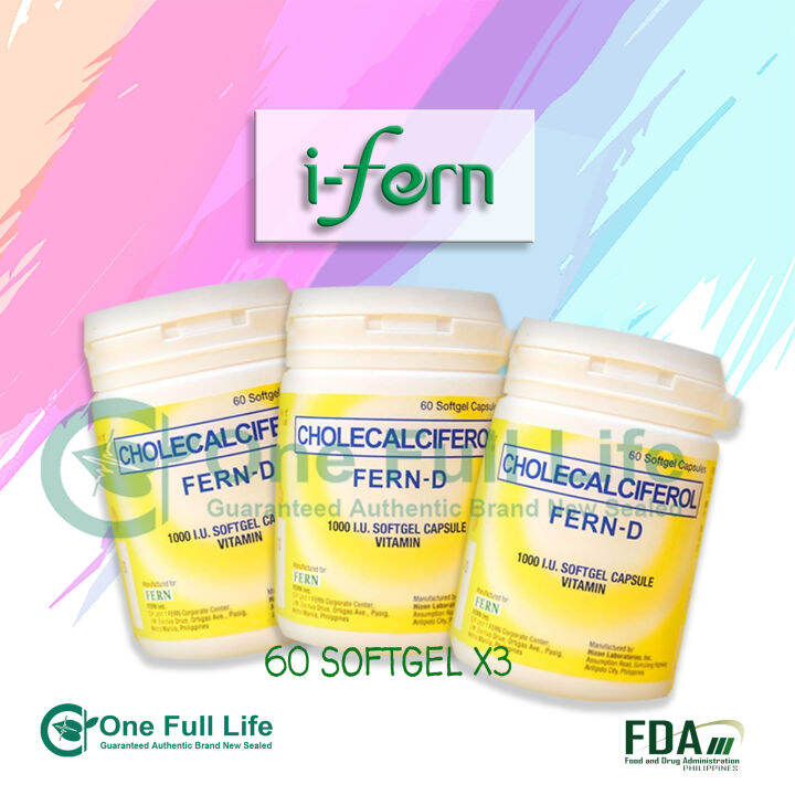 Fern D Vitamin D 60 Capsules x 3 BOTTLES | Lazada PH