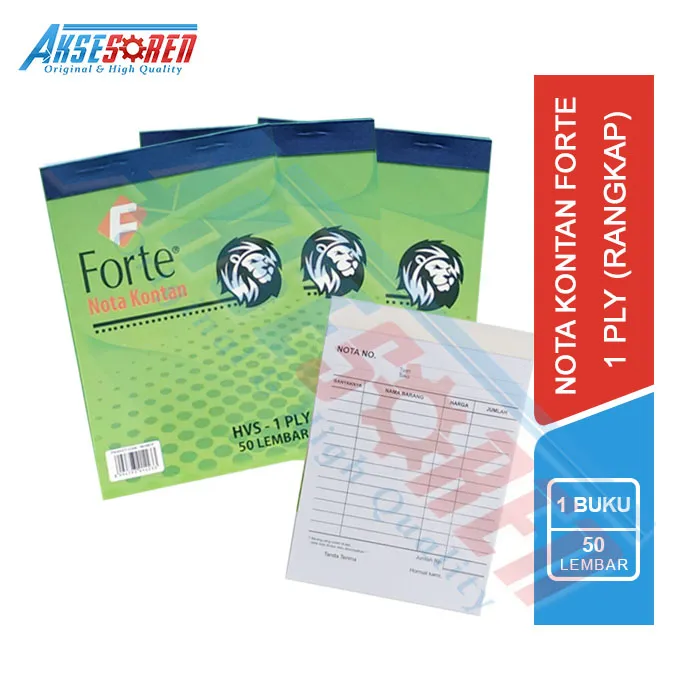 NOTA BELANJA FORTE [1, 2, 3 RANGKAP/1 Buku] / NOTA KONTAN / KERTAS NOTA ...