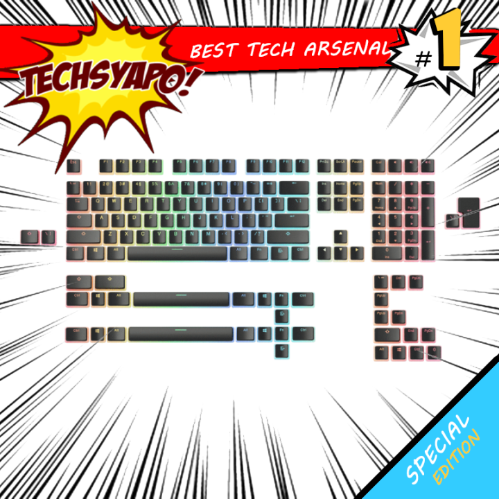 GLORIOUS PC GAMING RACE AURA MECHANICAL KEYCAPS FULL 145-KEY SET ...