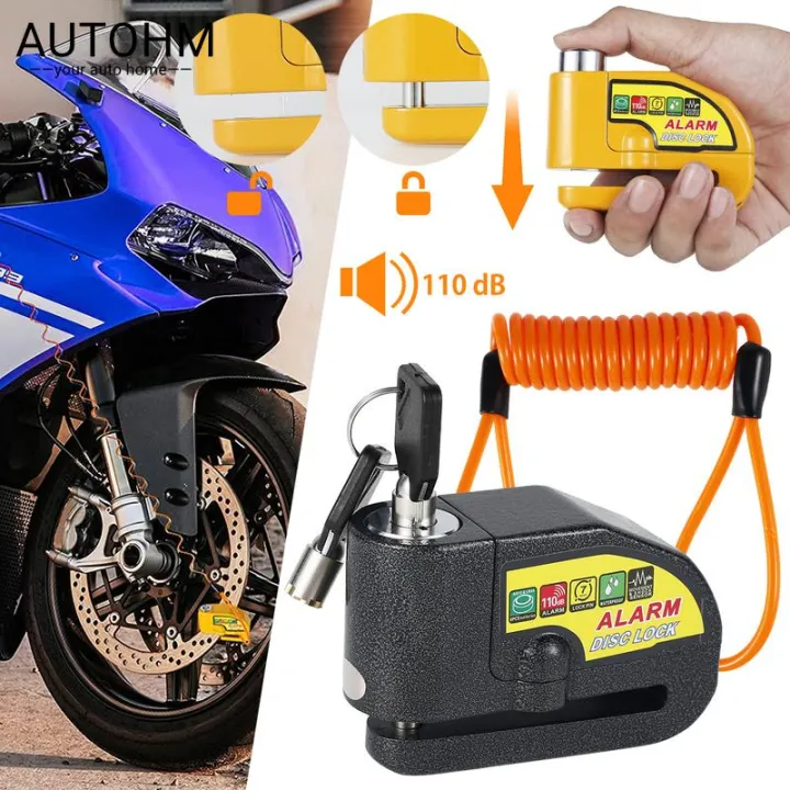 Alarm Disc Brake Lock for Motorcycles Motorcycle Alarm Disc Brake Lock ...