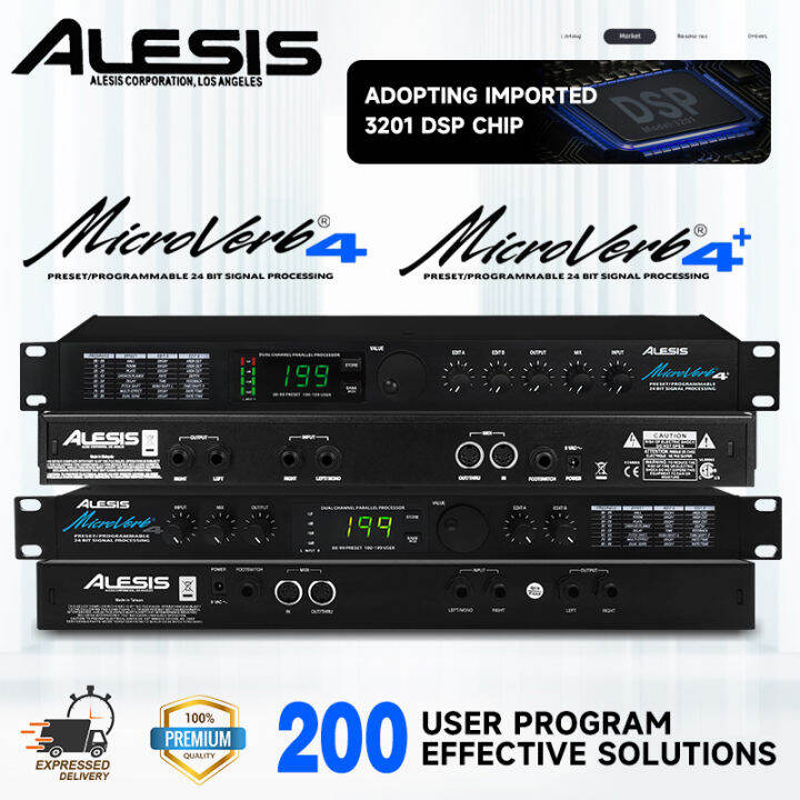 Digital Reverb Alesis MicroVerb4 Multi-Effects Processor Audio ...