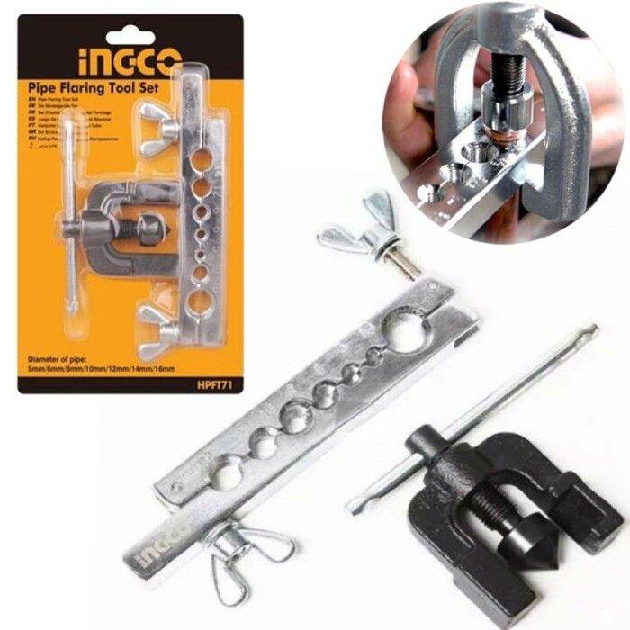Flaring Tool Kit 5-16mm Set INGCO HPFT71 Pengembang Pipa AC Pemekar ...