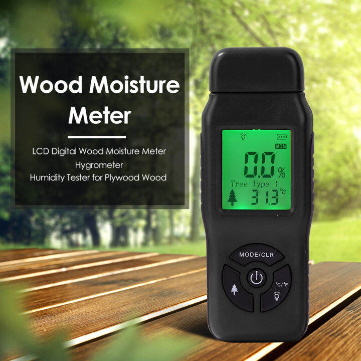Yieryi Digital Wood Moisture Meter Humidity Tester Timber Damp Detector ...