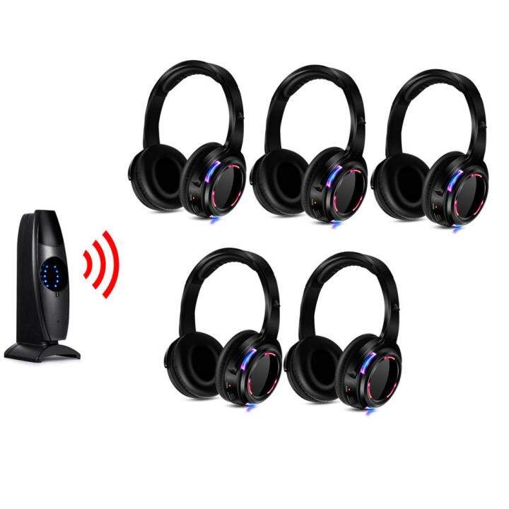 Silent Disco Headset Compete System 200M Led Wireless Headphones - 5 ...