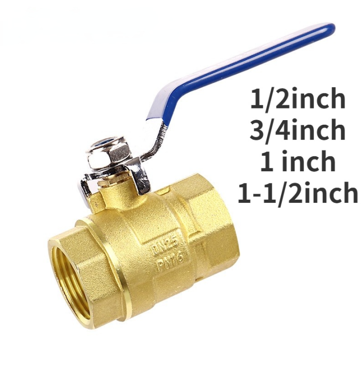 DIW HARDWARE 1PCS Brass Ball Valve (1/2, 3/4 & 1inches) All Copper ...