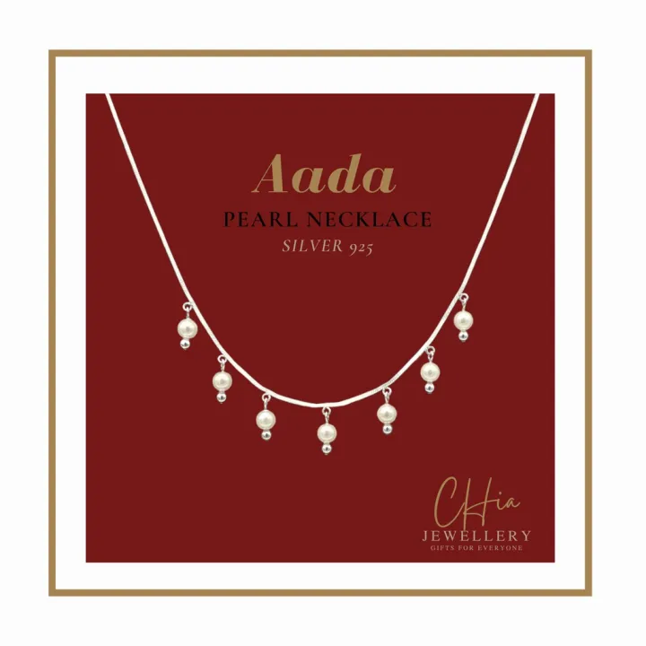 CHia Adda Pearl Necklace (Silver 925) / Rantai Mutiara CHia Adda ...