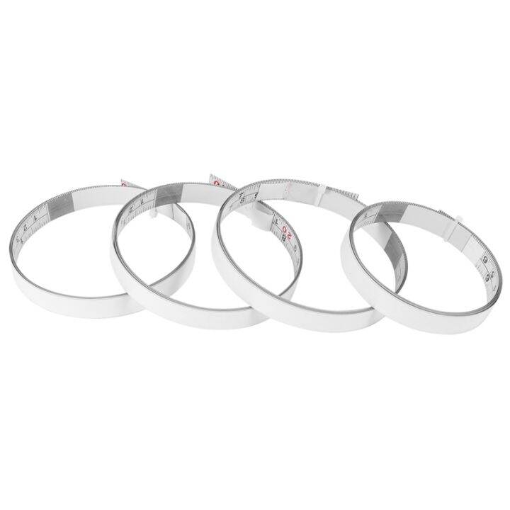 4 Pieces Self-Adhesive Measuring Tape,Steel Ruler Tape Label,Metal ...