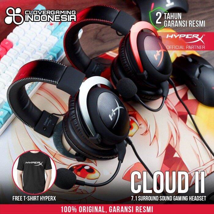 HyperX Cloud II - Black Red || Headset Gaming | Lazada Indonesia