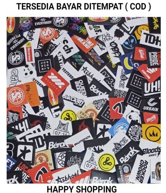 STIKER DISTRO LOKAL BRAND INDONESIA 10 PCS GLOSSY STICKER TEMPELAN HYPE ...