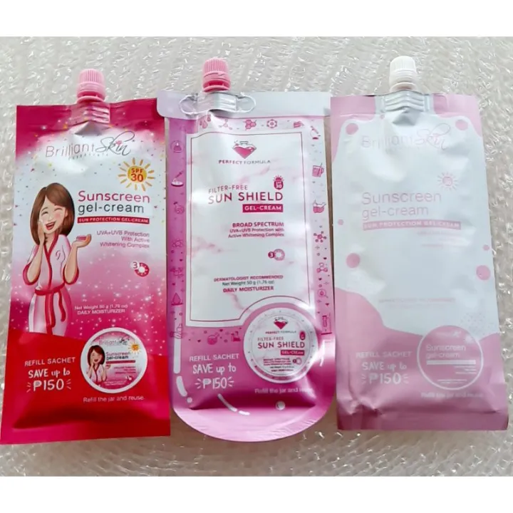 ORIGINAL‼BRILLIANT SUNBLOCK CREAM GEL CLASSIC, LIGHT PINK, PERFECT ...