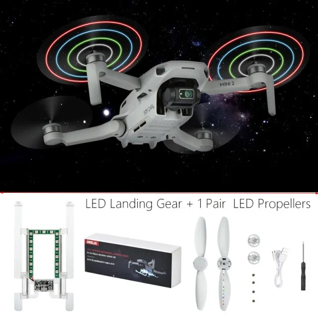DJI Mini 2 LED Flash Landing Gear Kit Night Flight Light Extended ...