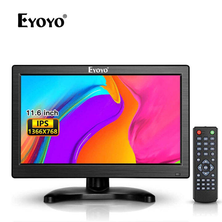 Eyoyo Monitor 12-inch screen IPS 1366X768 with input USB HD-MI VGA AV ...