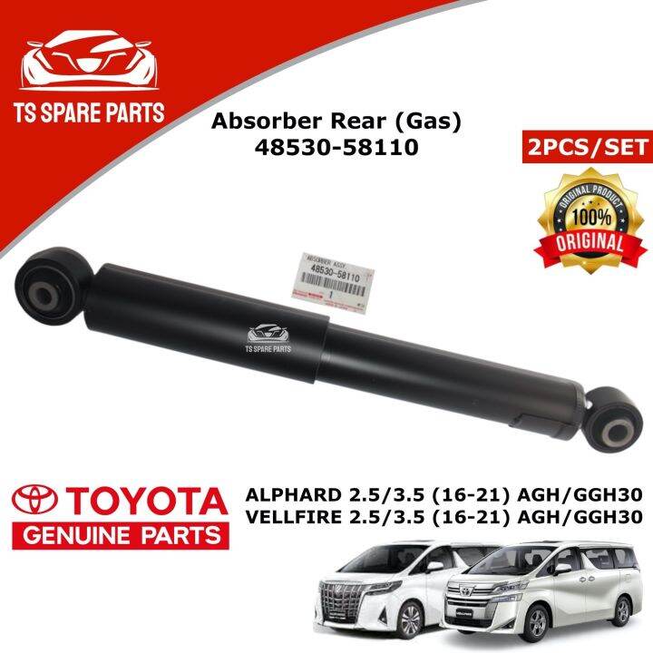Toyota Absorber Rear (Gas) 48530-58110 Alphard/Vellfire AGH30/GGH30 (1pcs) | Lazada