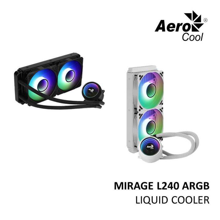 AEROCOOL MIRAGE L240 240MM ARGB LIQUID COOLER BLACK / WHITE | Lazada