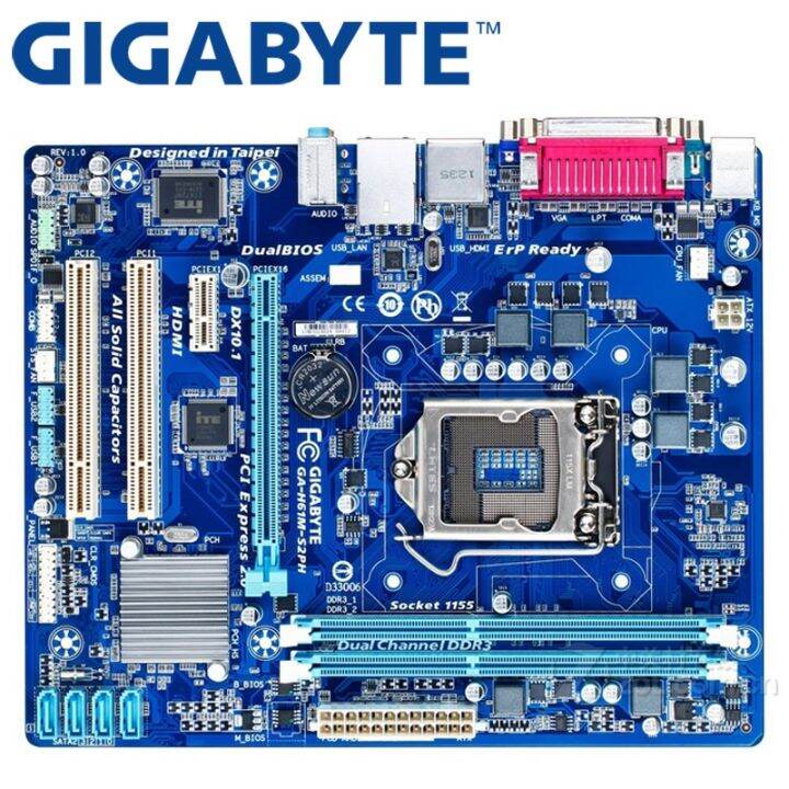 GIGABYTE GA-H61M-S2PH Desktop Motherboard H61 Socket LGA 1155 i3 i5 i7 ...