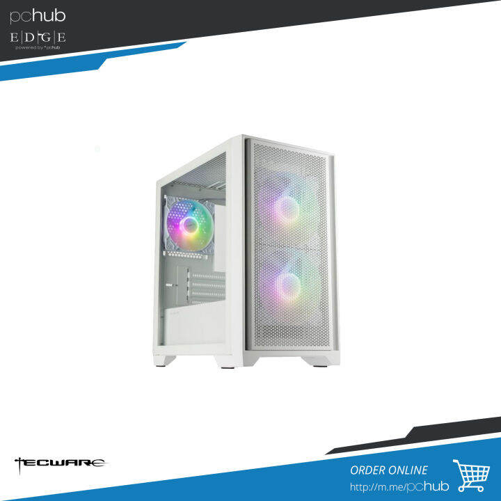 Tecware Neo M2 Mesh TG, white, mATX, 2x140mm 1x120mm, pn: TWCA-NEOM2 ...