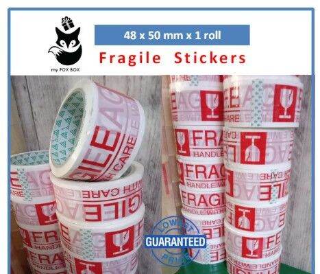 My Favor Packaging Opp Tape FRAGILE Stickers Cellophane Tape 48mm x 50 ...