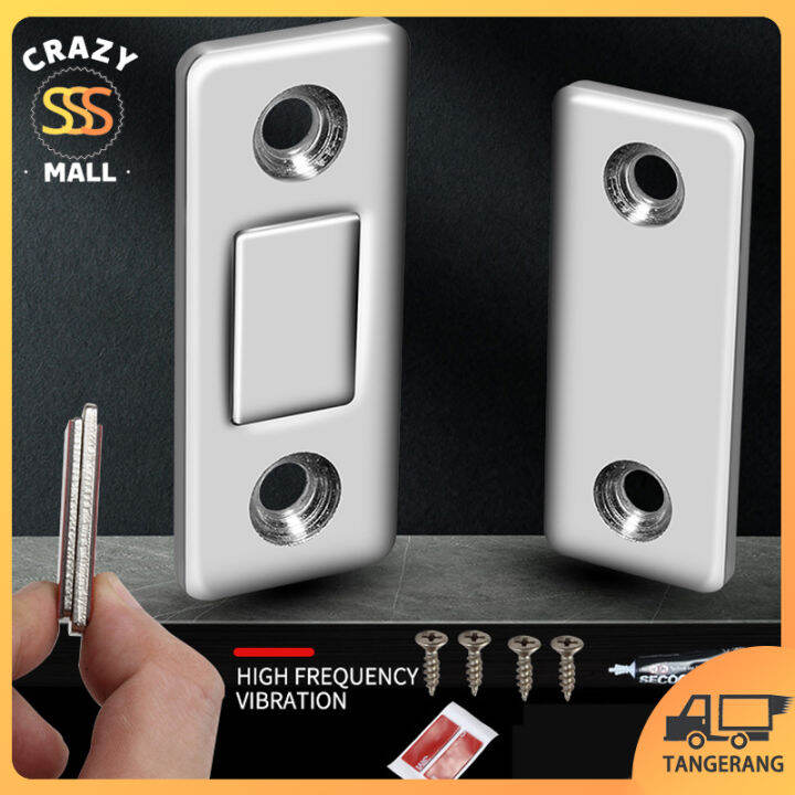 2 Pcs Magnet Plat Kuat Penutup Pintu Lurus Magnetic Door Closer Penutup ...