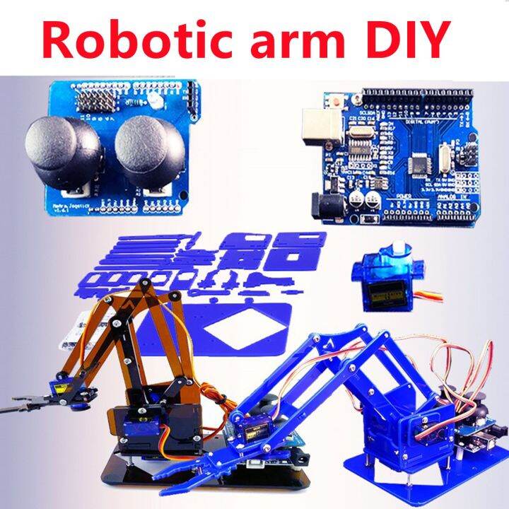 4 Dof Unassembly Acrylic Mechanical Arm Robot Manipulator Claw For ...
