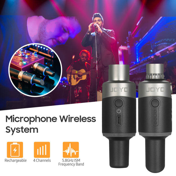 ammoon MW-1 5.8GHz Rechargeable Wire-less Microphone System for Dynamic ...