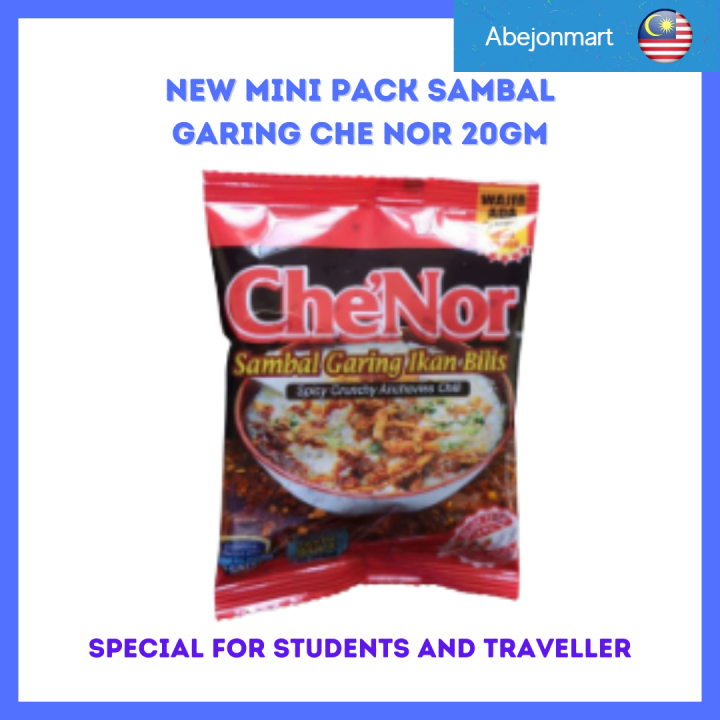 New Mini Pack Sambal Garing Che Nor 20g sambal goreng pedas rangup for ...